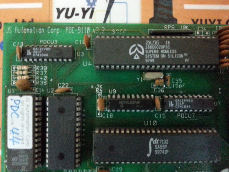 JS Automation pdc-9110 v3.2 pcb board - 裕益科技自動化設備可程式編碼器PLC分散式控制系統DCS